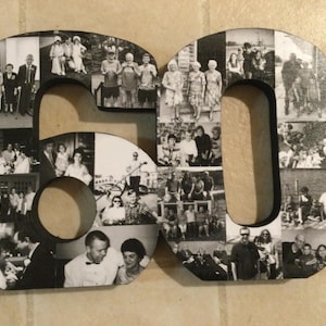Photo Collage Letter M Photo Collage Frame Photo Collage Gift Photo ...