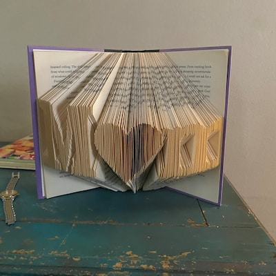 MOM or MUM W/heart Book Folding Pattern 215 Folds 430 Numbered Pages ...