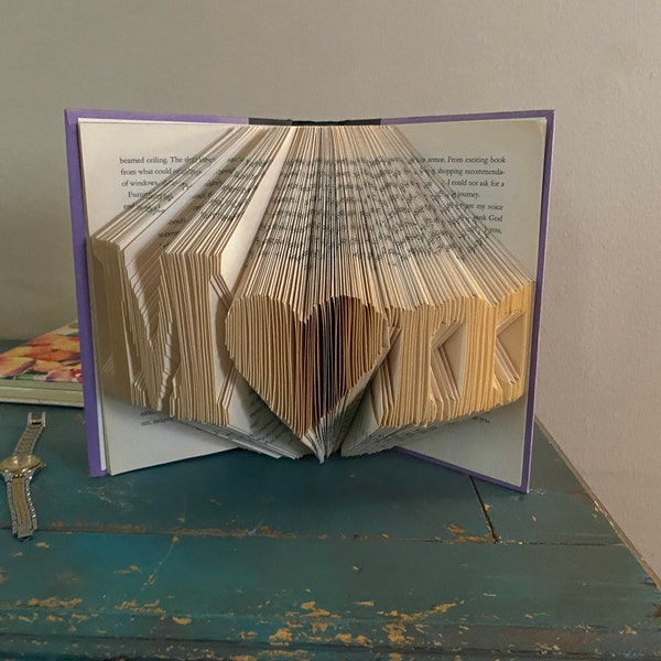 MOM or MUM W/heart Book Folding Pattern — 215 Folds (430 Numbered Pages ...
