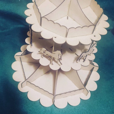 Candy Carousel Laser Cut Files SVG, DXF, CDR. Digital Product ...