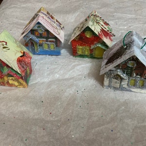 TINY MINI Easter Putz Church Spring Putz Church Putz Glitter House ...