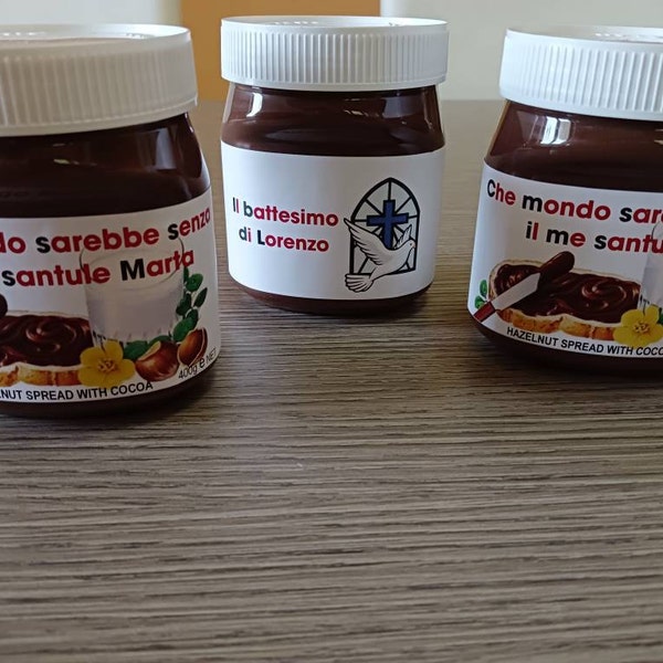 Nutella Jar With Personalised Custom Labels Made to Order - Nutella Jar ...