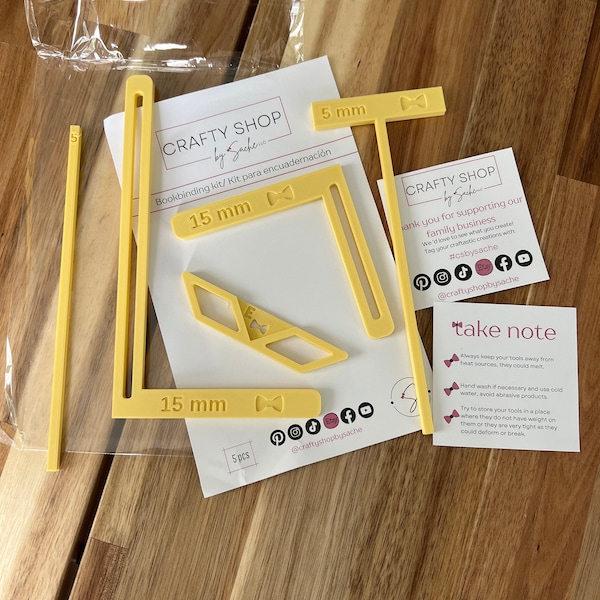 Set of Personalizable Tools for Book Binding and Cover Making Miter Tool Album Notebook Binding ...