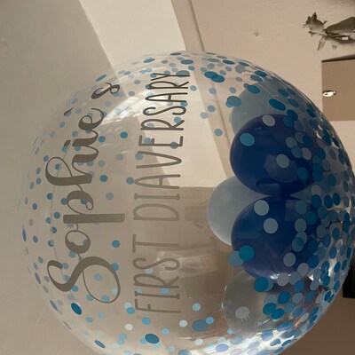 Personalised Balloon in a Box Clear Bubble Balloon Create - Etsy