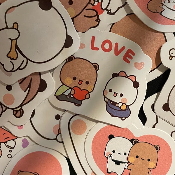Kawaii Cute Dudu Bubu Hug Love, Panda Bear Couple Love Svg, 10 Cute ...