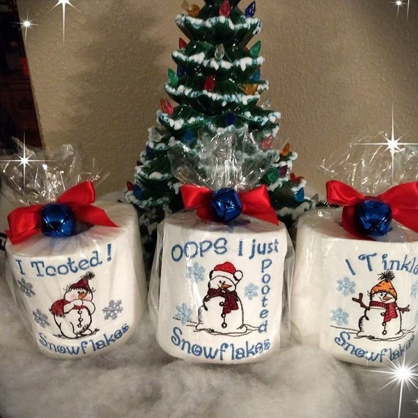 Toilet Paper Design Snowman I Tooted Snowflakes Snowman Christmas ...