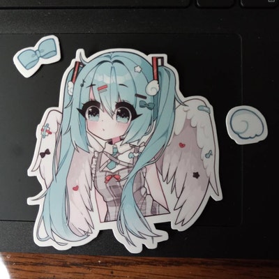Angel Miku Waterproof Vinyl Sticker Pack Kawaii Anime Girl Laminated ...