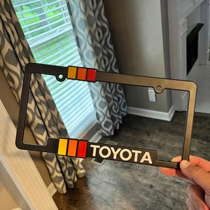 Vintage-toyota-retro-style-license-plate-frame-trd-offroad-tac - Etsy