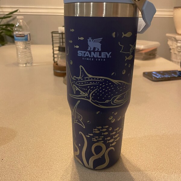 Shark Flip Straw Stanley - Etsy
