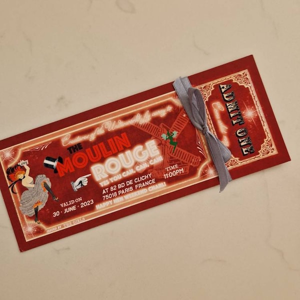 Moulin Rouge Ticket Invite | Creatures of the Underworld Typewriter ...