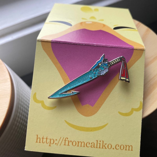 Final Fantasy Weapons Enamel Pins - FF7 Buster Sword - FF8 Gunblade ...