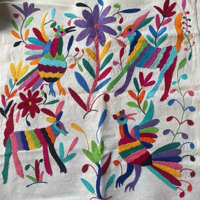 Beautiful fully embroidered Otomi dress - Etsy México