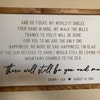 Wedding Song Wood Sign, First Dance Lyrics, Personalized Wedding Gift ...