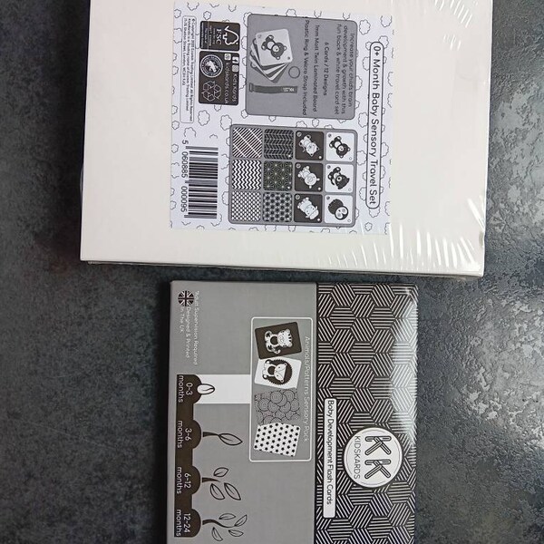 24 Design Baby Sensory Development Flash Cards Object Set High Contrast ...