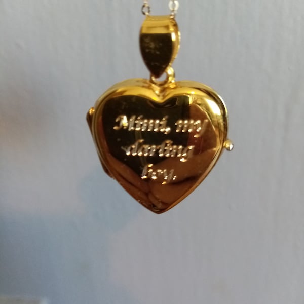 Rose Gold Heart Locket With Photo,engraved Locket,memorial Locket ...