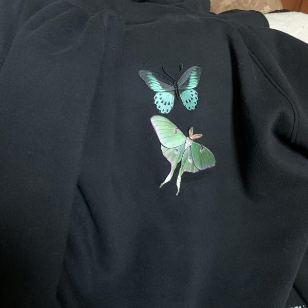 Iridescent Realistic Butterfly Embroidery Applique / High Quality Iron ...