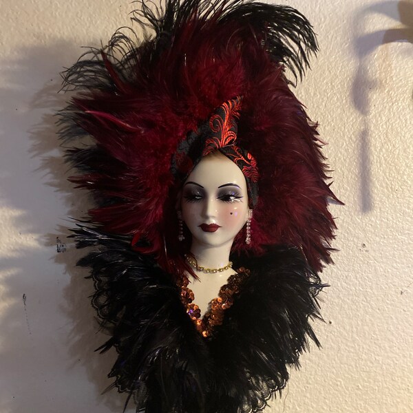 Unique Creations Lady Face Mask Wall Art, Wall Hanging Decor - Etsy