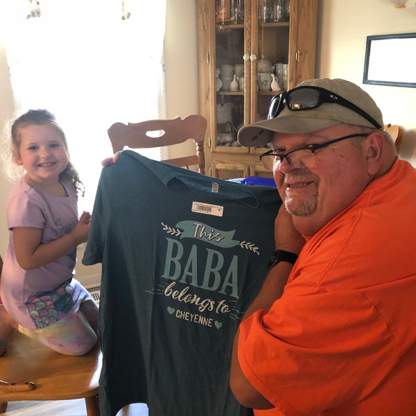 Baba Personalized Baba Shirt Baba Gifts From Grandkids Baba Birthday ...