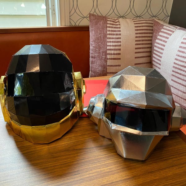 Daft Punk Mask Papercraft 3d Costume Low Poly Musical Diy Paper Craft ...