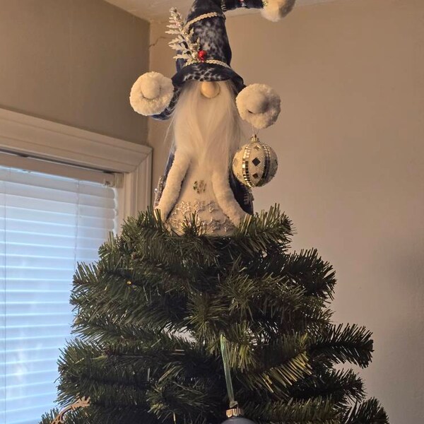 Woodland Gnome Christmas Tree Topper - Etsy