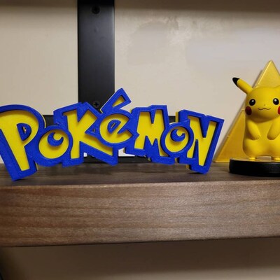 Pokemon Video Game Logo Sign man Cave, Game Room, Shelf, Wall, Decor ...