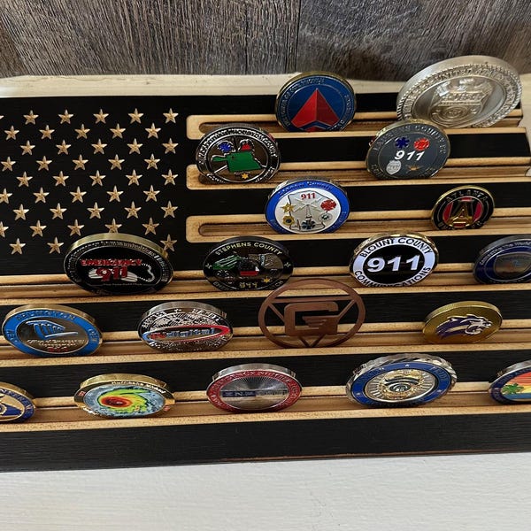 100 Coins Army Soldier's Creed Motto US Flag Challenge Coin Holder ...