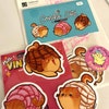 VS021 / Concha Cats Kawaii Art Sticker Set / Cute Mexican Treats ...
