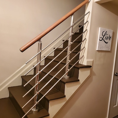 Modern Stairs Balcony Hand Rail Staircase Railing Kit Aluminium Knee ...