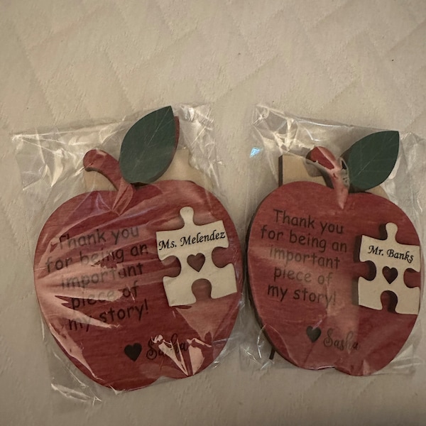 Teacher Gift, Appreciation, Apple, Desktop Size, Personalized Teacher ...