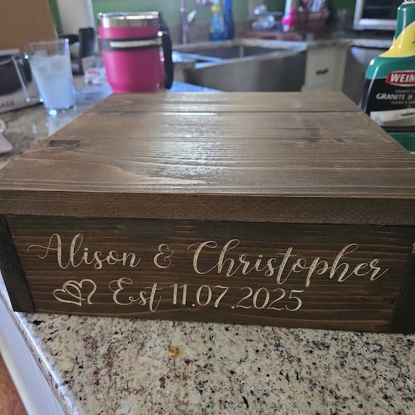 Wooden Memory Box, Time Capsule Box, Baby Keepsake Box, Children's ...