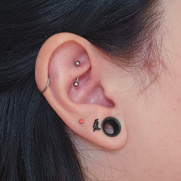 Tiny Cloud Threadless Flat Back Nose Stud, 20,18,16ga, 5-10mm Unisex ...