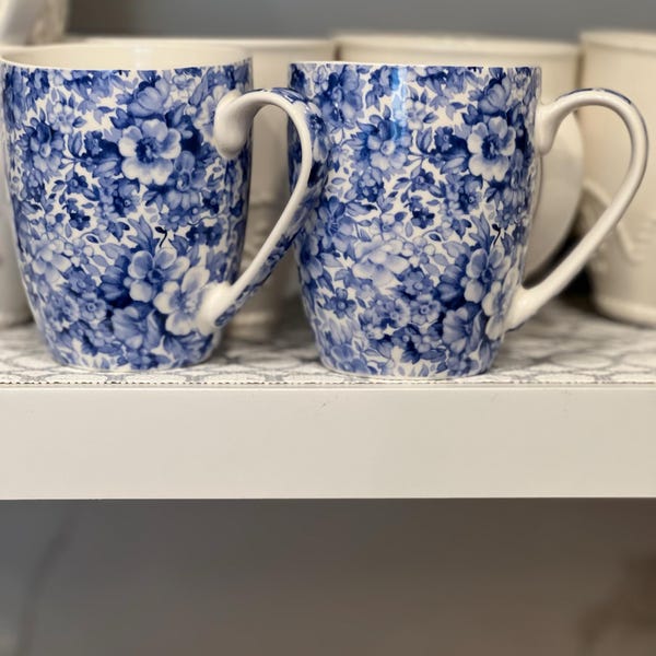 2 Cup Teapot in Sewing Room Design by Heron Cross Pottery - Etsy