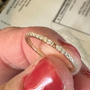 1 Mm to 2.50 Mm Full Eternity Stackable Ring, Micro Pave Diamond ...