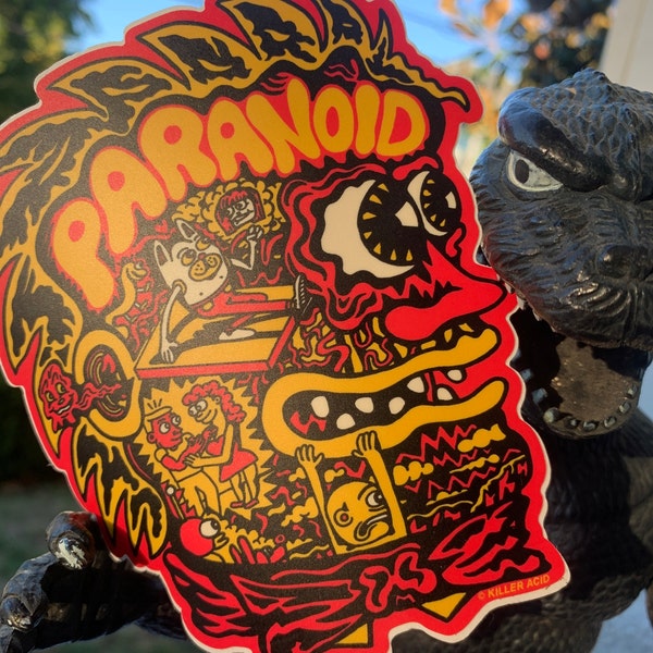 Paranoid Sticker - Etsy