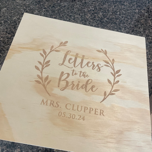 Letters to the Bride, Bridal Box Gift, Engagement Gift Box, Advice to ...