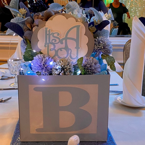 Baby Shower Centerpieces/baby Block Centerpieces/gender Neutral/boy ...