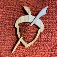 Custom Wooden Shawl Pin, Animals, Girl Gift,eco Friendly Accessory ...