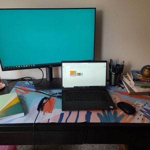 Collage Graphics Desk Mat, Aesthetic Desk Accessory, Cute Workspace ...