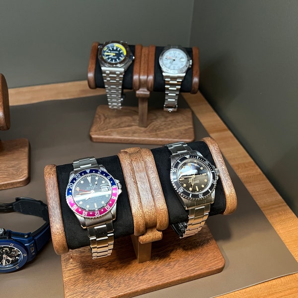 Mahogany Desk Organizer Watch Stand Jewelry Tray Personalized Box ...