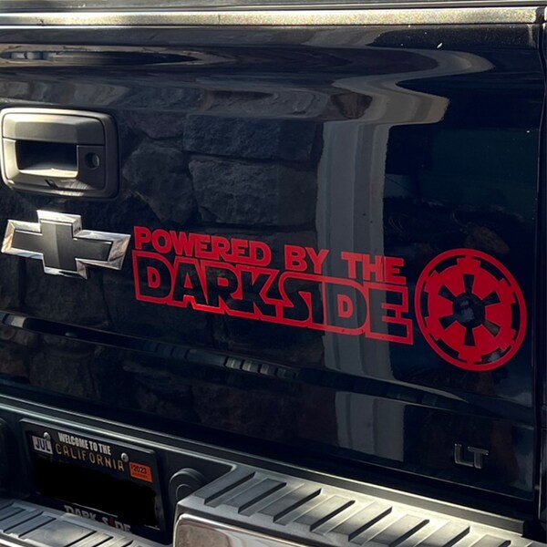 Powered by Dark Side Star Wars Decal Window Sticker Darkside - Etsy