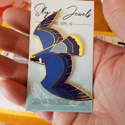 Peregrine Falcon Hard Enamel Pin Falcon Pin Art Deco Bird Pin - Etsy