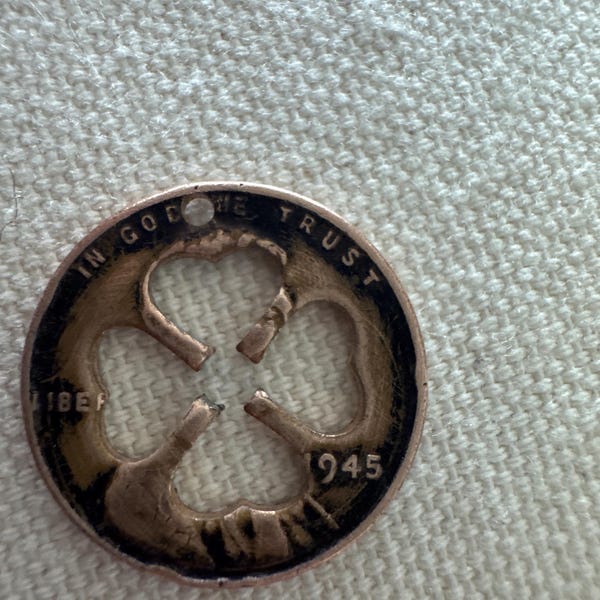 1960 65th Birthday Lucky Penny Four Leaf Clover Necklace 65th ...