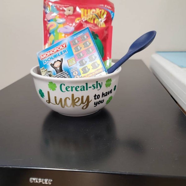 Cereal-sly Lucky to Have You Cereal Bowl. Kids St. Patrick’s Day Ideas ...