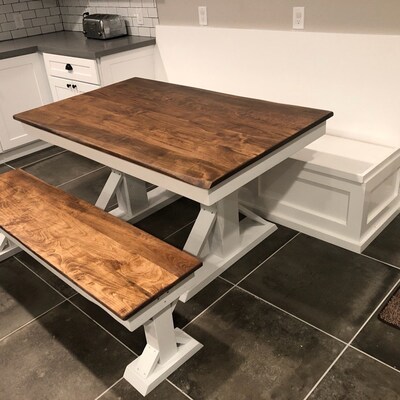 Custom Massive Spindle Leg Table Large Turned Leg Farmhouse Dining Room ...