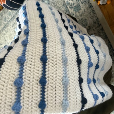 Toddler/kid Bobble Line Blanket - Etsy
