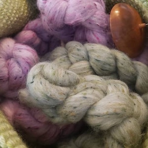 Lynx Merino Silk Combed Top Spinning Fiber for Hand Spinning Yarn ...