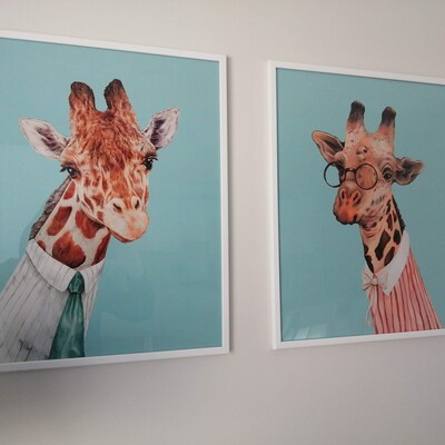 Cowboy Cats Art Print Ginger Cat Cowboys Wall Art Colorful Eclectic ...