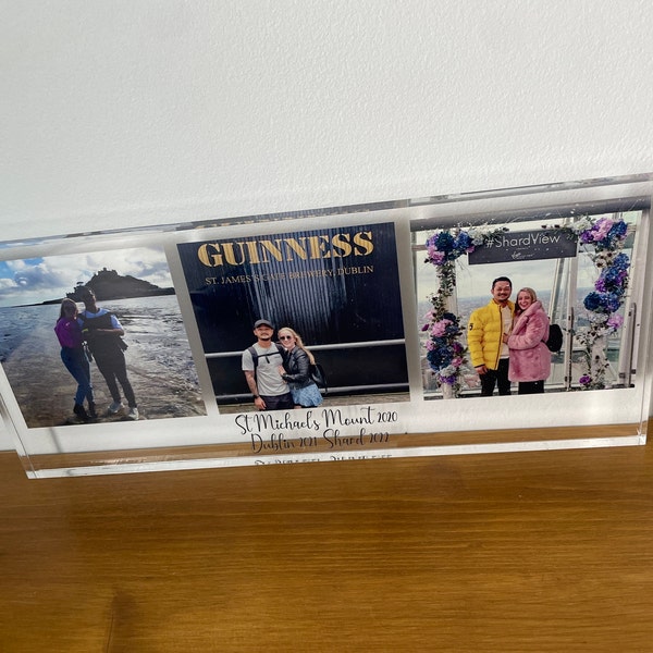 Personalised Triple Collage Family Photo Plaque – Acrylic Gift - Etsy UK