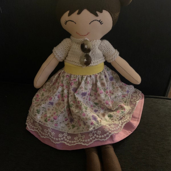 Diy Rag Doll Sewing Kit, Make Your Own Fabric Doll, Doll Making Supply ...