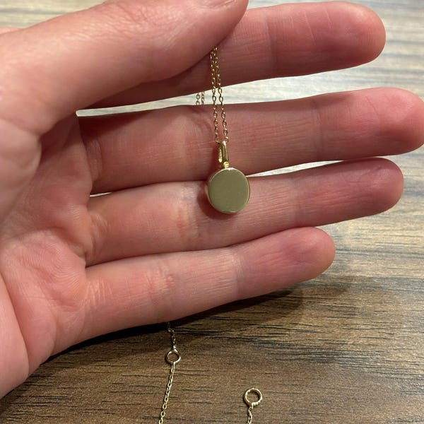 14K Solid Gold Bar Cremation Urn Necklaces, Necklaces for Ashes ...